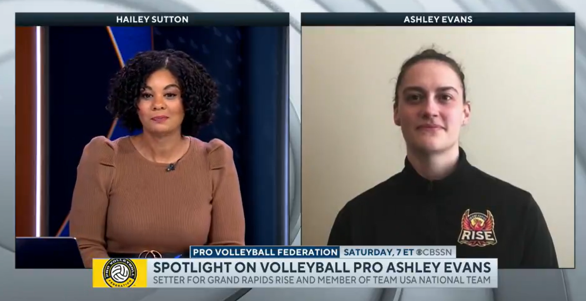 Ashley Evans Interview - CBS Sports HQ - Major League Volleyball